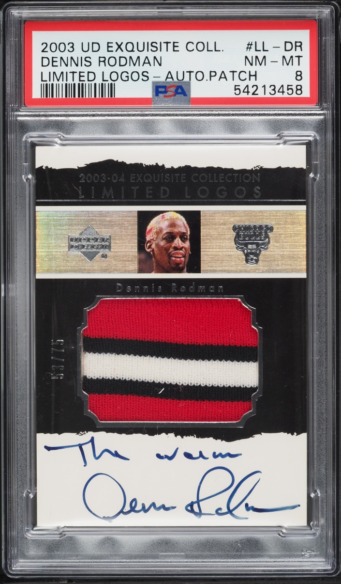 2003 Exquisite Collection Limited Logos Dennis Rodman PATCH AUTO /75 # ...