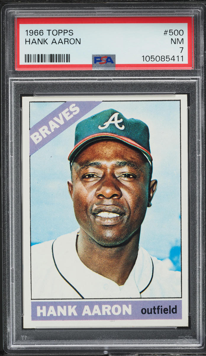 1966 Topps Hank Aaron #500 PSA 7 NRMT on Fanatics Collect