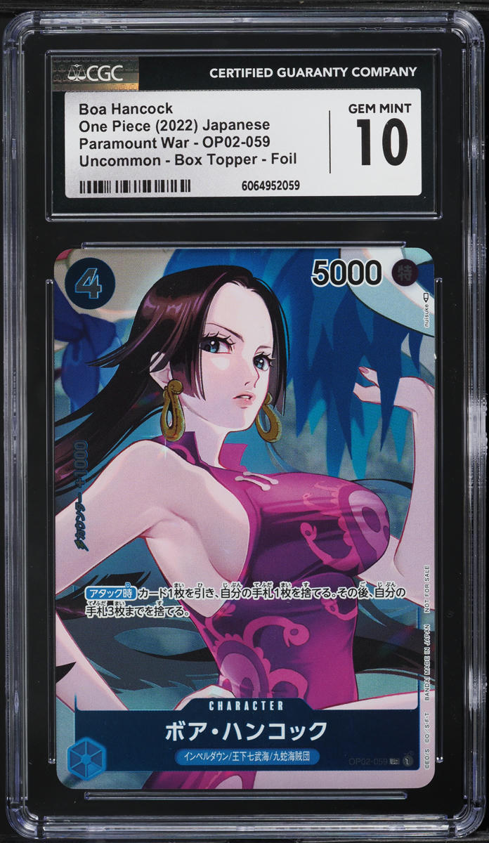 2022 One Piece Japanese Paramount War Box Topper Boa Hancock #OP02-059 CGC 10 on Fanatics Collect