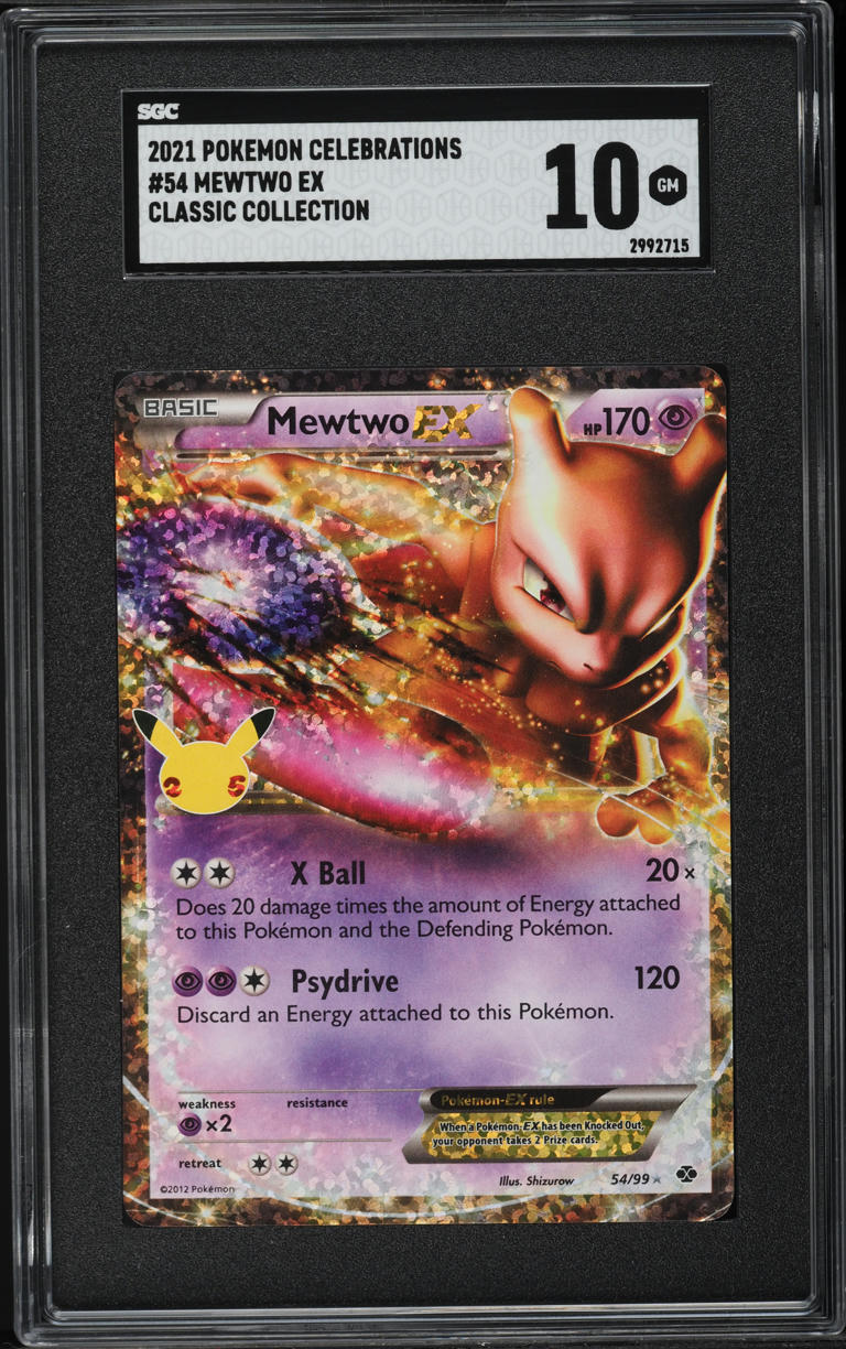 2021 Pokemon SWSH Celebrations Classic Collection Mewtwo EX #54 SGC 10 GEM MINT on Fanatics Collect