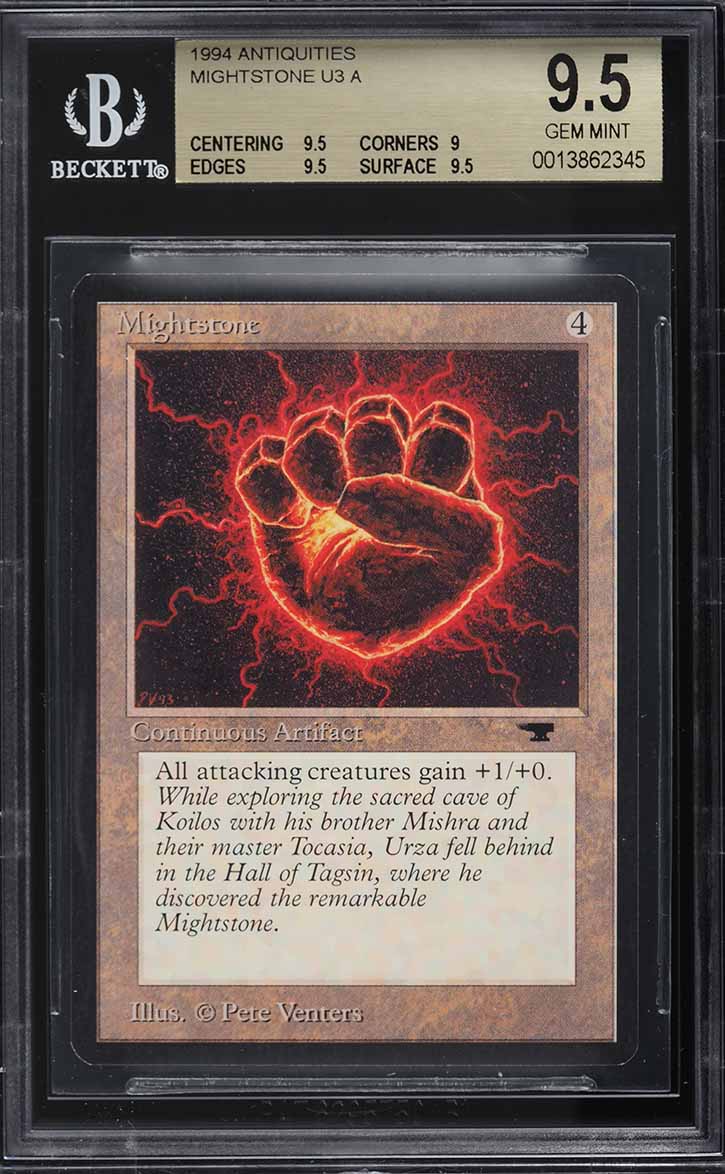 1994 Magic The Gathering MTG Antiquities Mightstone U3 A BGS 9.5 GEM ...