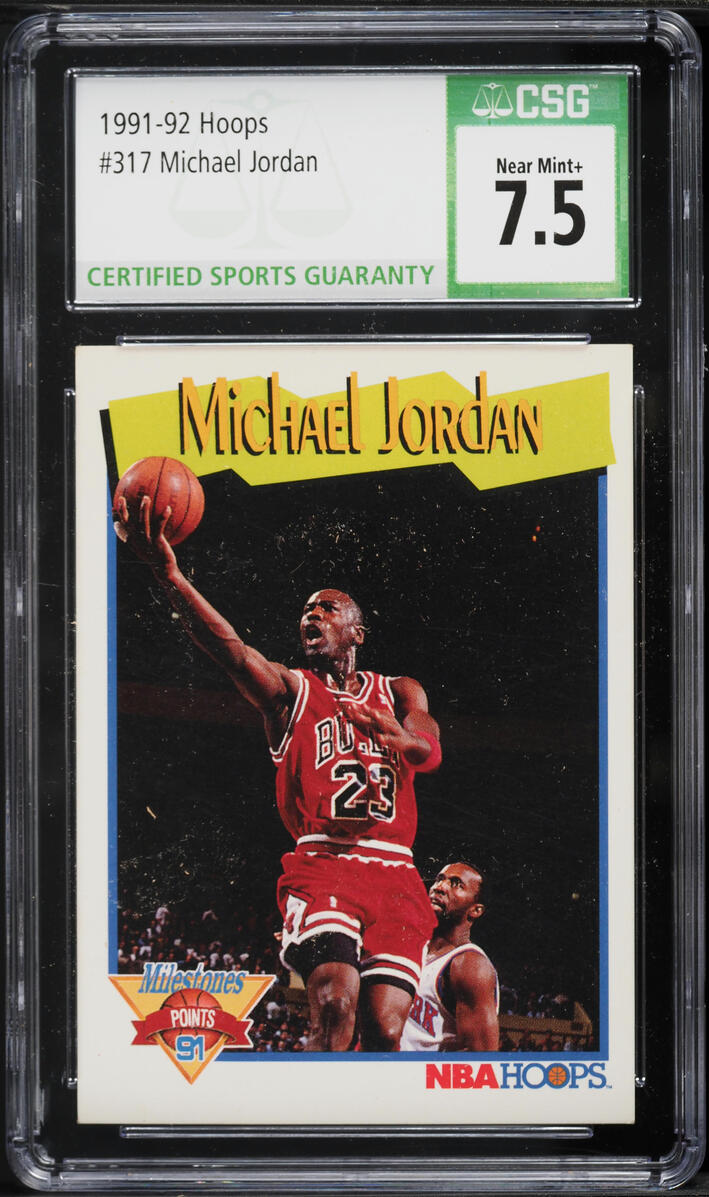1991 Hoops Michael Jordan #317 CSG 7.5 NRMT+ on Fanatics Collect