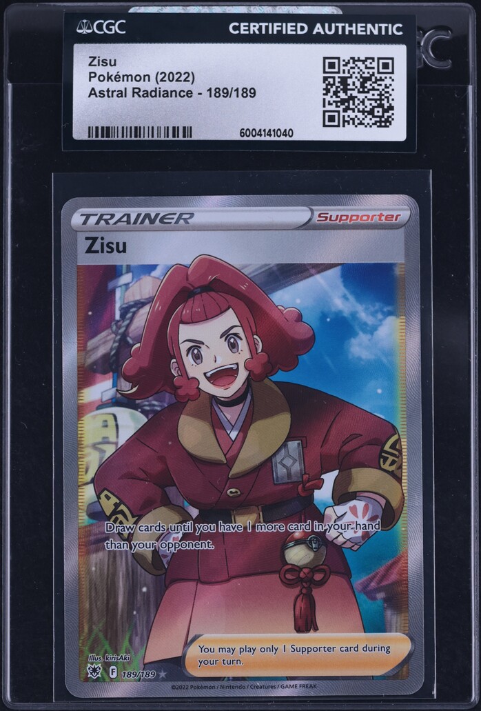 2022 Pokemon Sword & Shield Astral Radiance Full Art Zisu #189 CGC AUTH ...