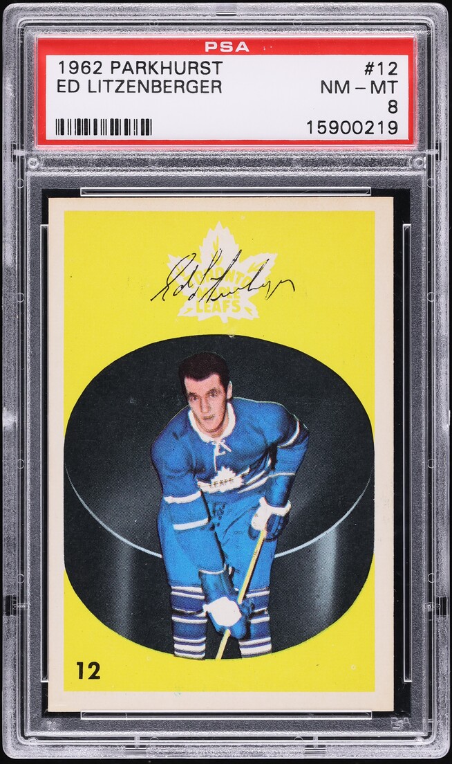 1962 Parkhurst Ed Litzenberger #12 PSA 8 NM-MT on Fanatics Collect