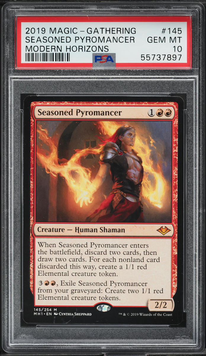 2019 Magic The Gathering MTG Modern Horizons Seasoned Pyromancer #145 PSA 10 GEM on Fanatics Collect
