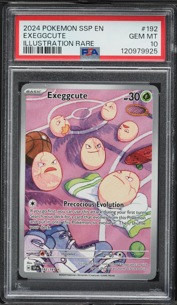 2024 Pokemon Scarlet & Violet Surging Sparks IR Exeggcute #192 PSA 10 ...