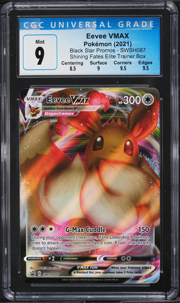 2021 Pokemon SWSH Shining Fates Elite Trainer Full Art Eevee VMAX #87 ...