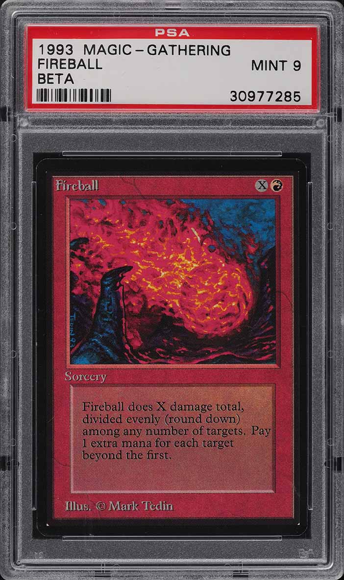 1993 Magic The Gathering MTG Beta Fireball PSA 9 MINT on Fanatics Collect