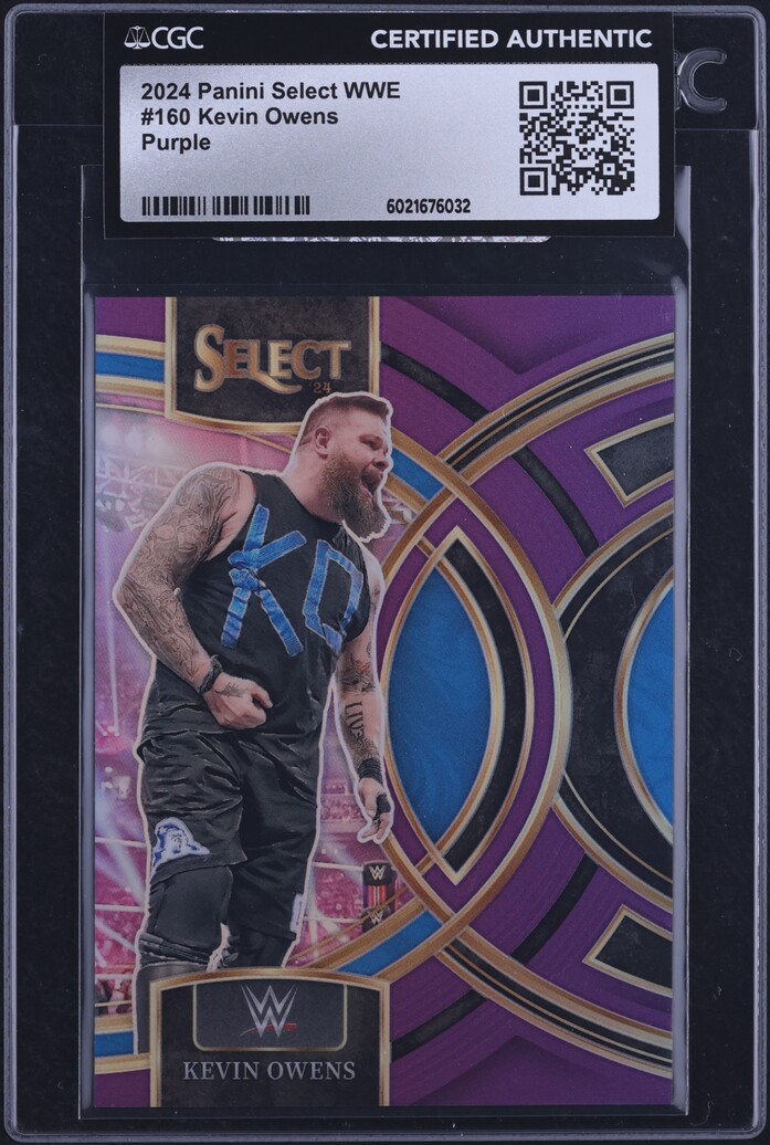 2024 Select WWE Premier Purple Kevin Owens /99 #160 CGC AUTH on ...