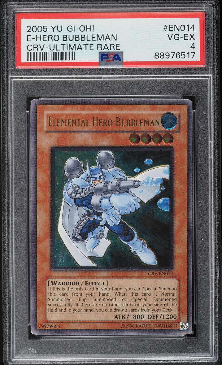 2005 Yu-Gi-Oh! CRV 1st Edition Elemental Hero Bubbleman #CRV-EN014 PSA 4 VGEX on Fanatics Collect