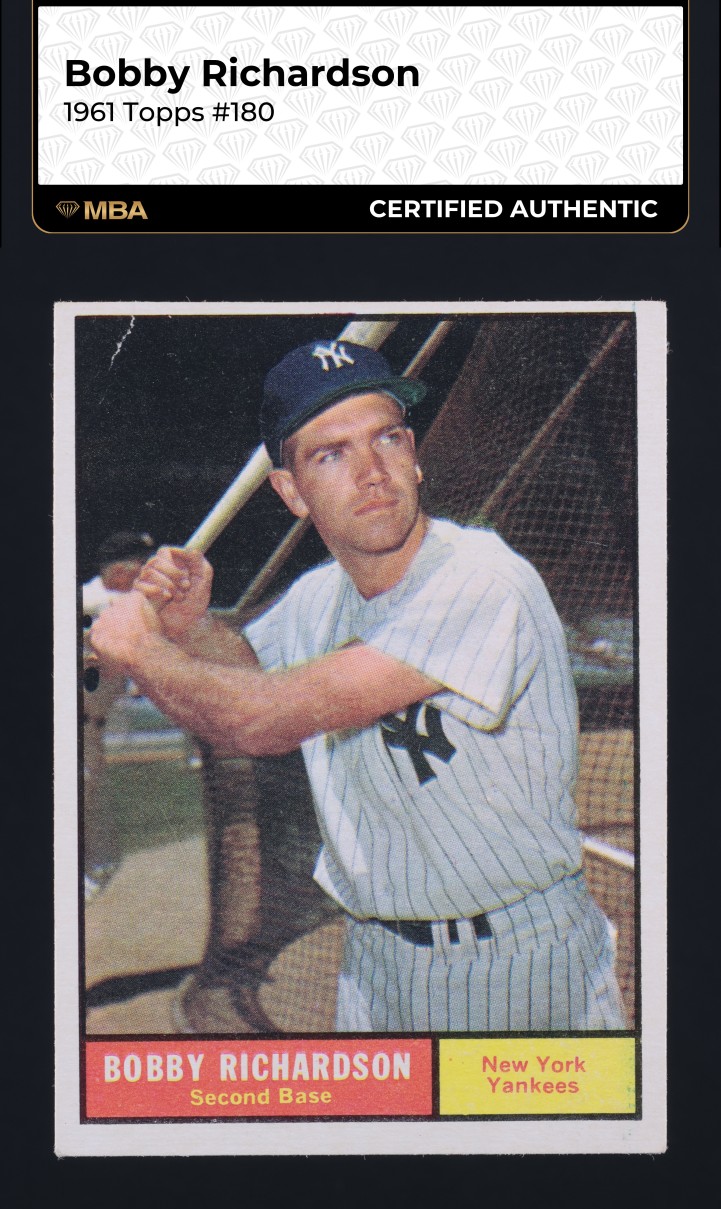 1961 Topps Bobby Richardson #180 MBA AUTH on Fanatics Collect