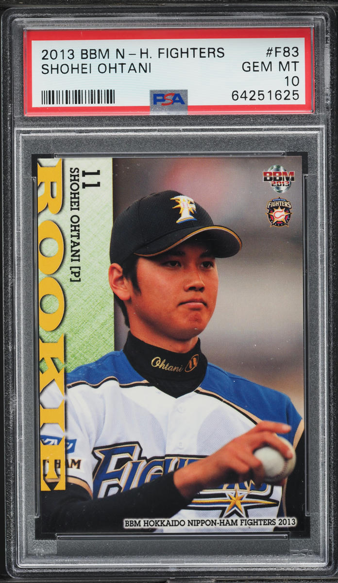 2013 BBM Hokkaido Nippon Ham Fighters Shohei Ohtani ROOKIE #F83 PSA 10 GEM MINT on Fanatics Collect