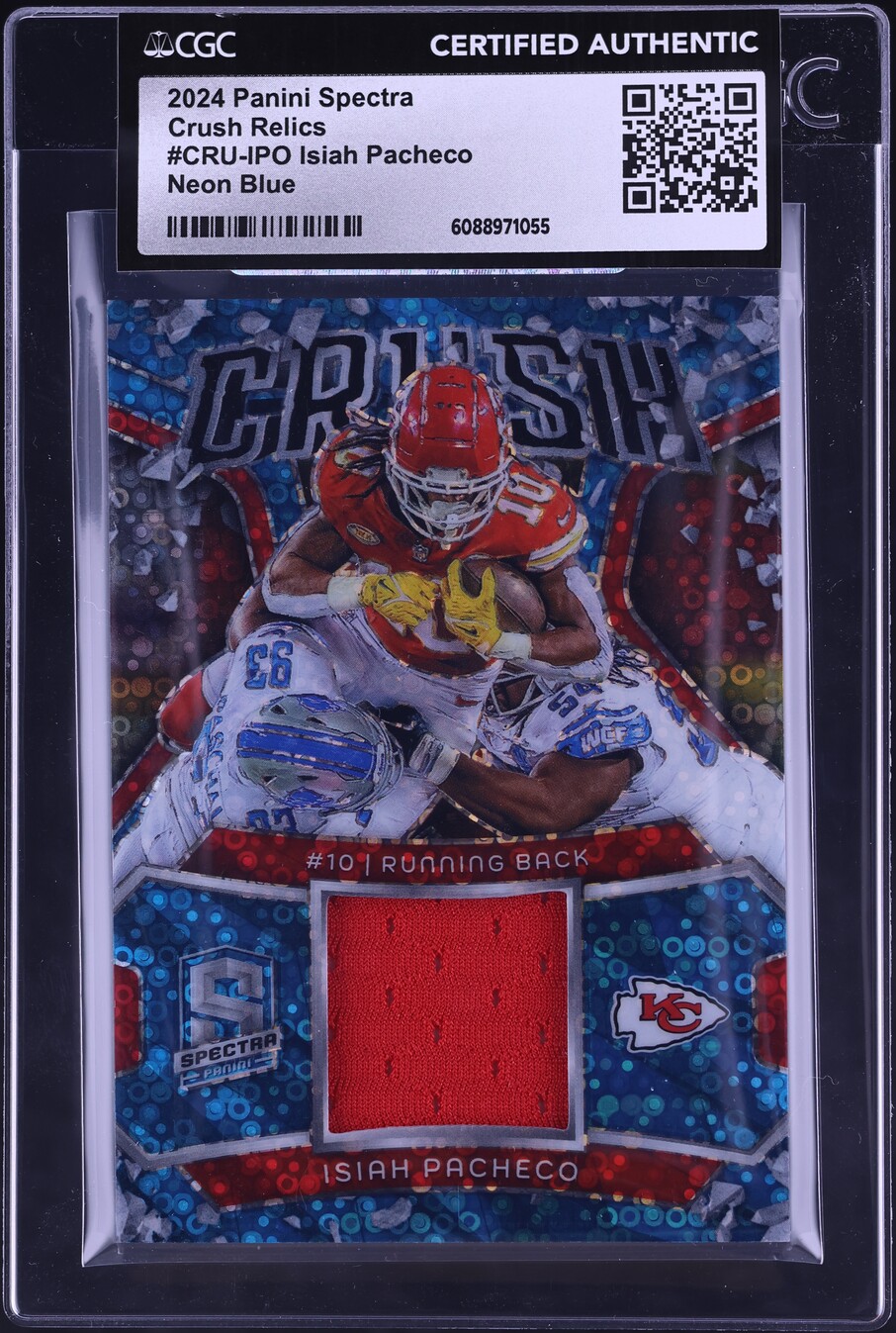 2024 Panini Spectra Crush Neon Blue Isiah Pacheco PATCH /60 #CRU-IPO ...