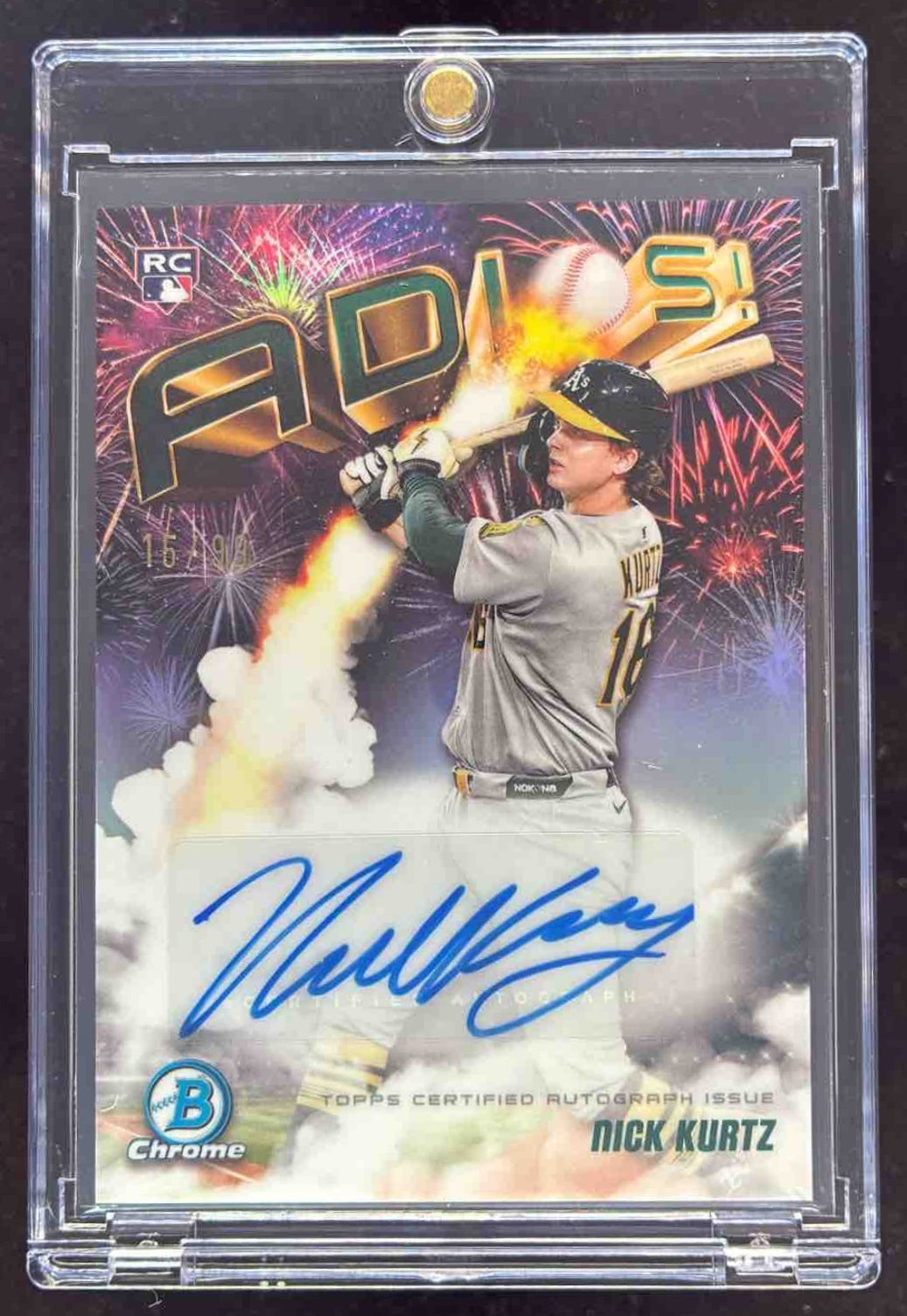 2025 Bowman Chrome ADIOS! Autograph #AAV-NK Nick Kurtz RC Auto /99 on ...