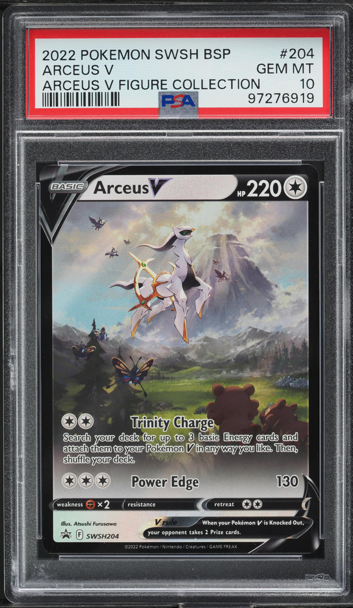 2022 Pokemon SWSH Black Star Promo Figure Collection Arceus V #204 PSA ...