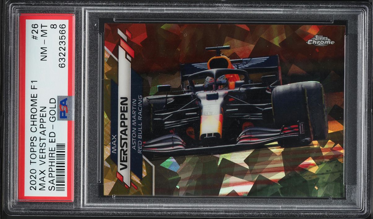 2020 Topps Chrome Formula 1 F1 Sapphire Gold Max Verstappen /50 #26 PSA ...