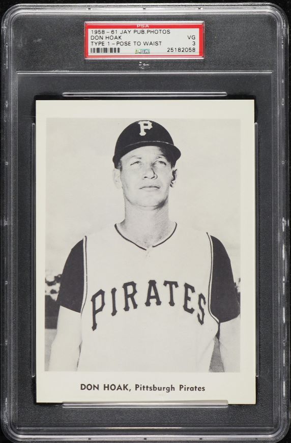 1958 Jay Publishing Photos Type 1 Don Hoak PORTRAIT PSA 3 VG on ...