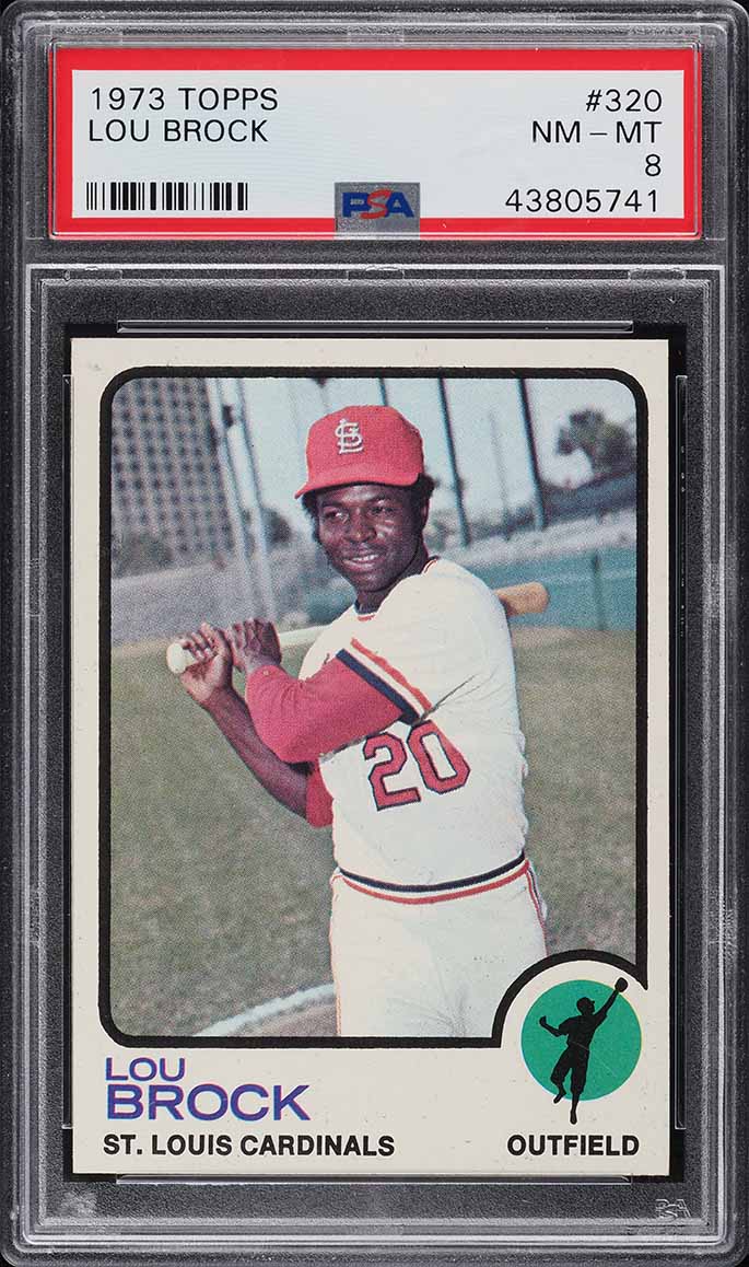 1973 Topps Lou Brock #320 PSA 8 NM-MT on Fanatics Collect