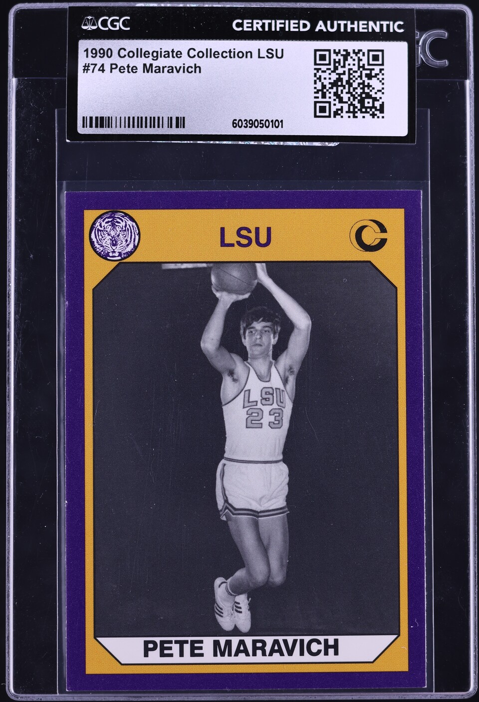 1990 Collegiate Collection LSU Pete Maravich #74 CGC AUTH on Fanatics ...