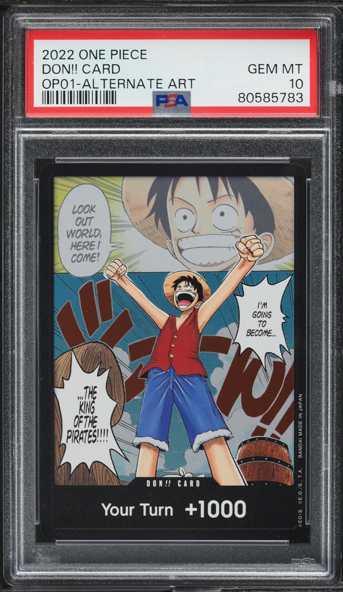 2022 One Piece Romance Dawn Alt Art Don!! Card PSA 10 GEM MINT on ...