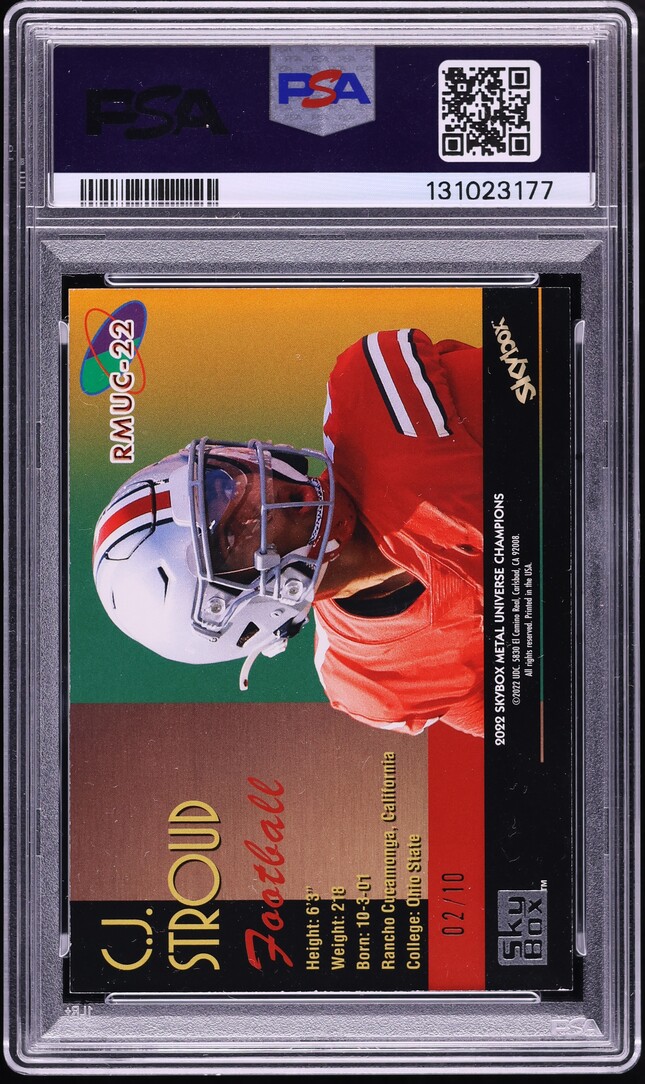 2022 Metal Universe Champions Precious Metal Gems PMG Green CJ Stroud ...