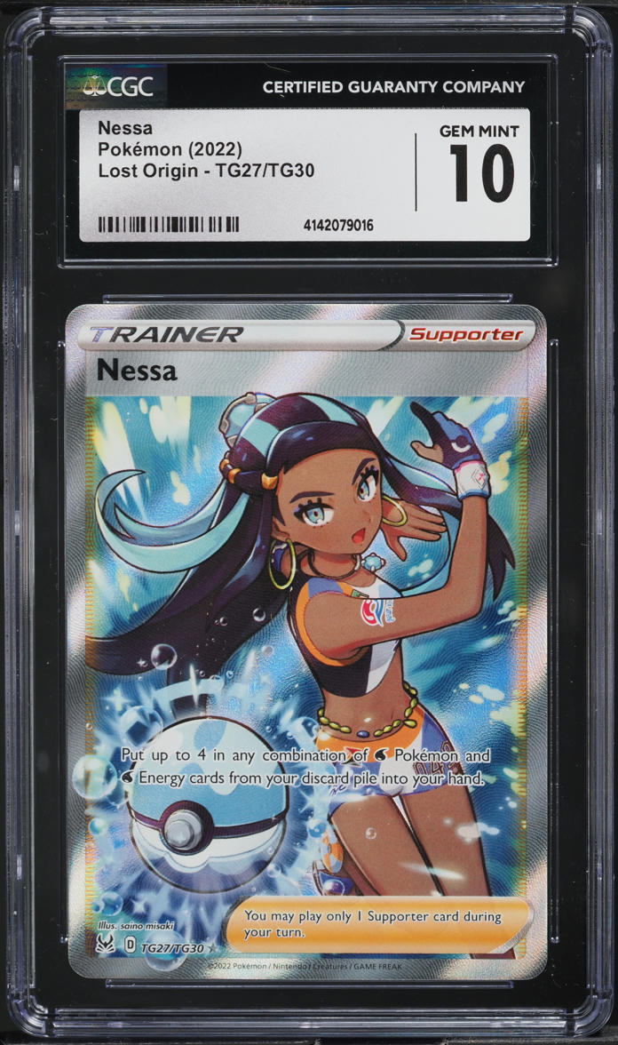 2022 Pokemon SWSH Lost Origin Trainer Gallery Ultra Rare Nessa CGC 10 ...