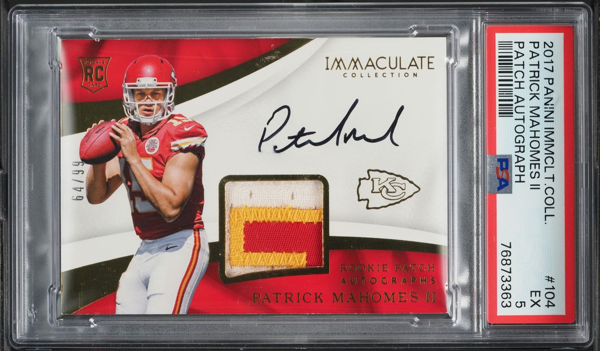 2017 Immaculate Collection Patrick Mahomes II ROOKIE PATCH AUTO /99 ...