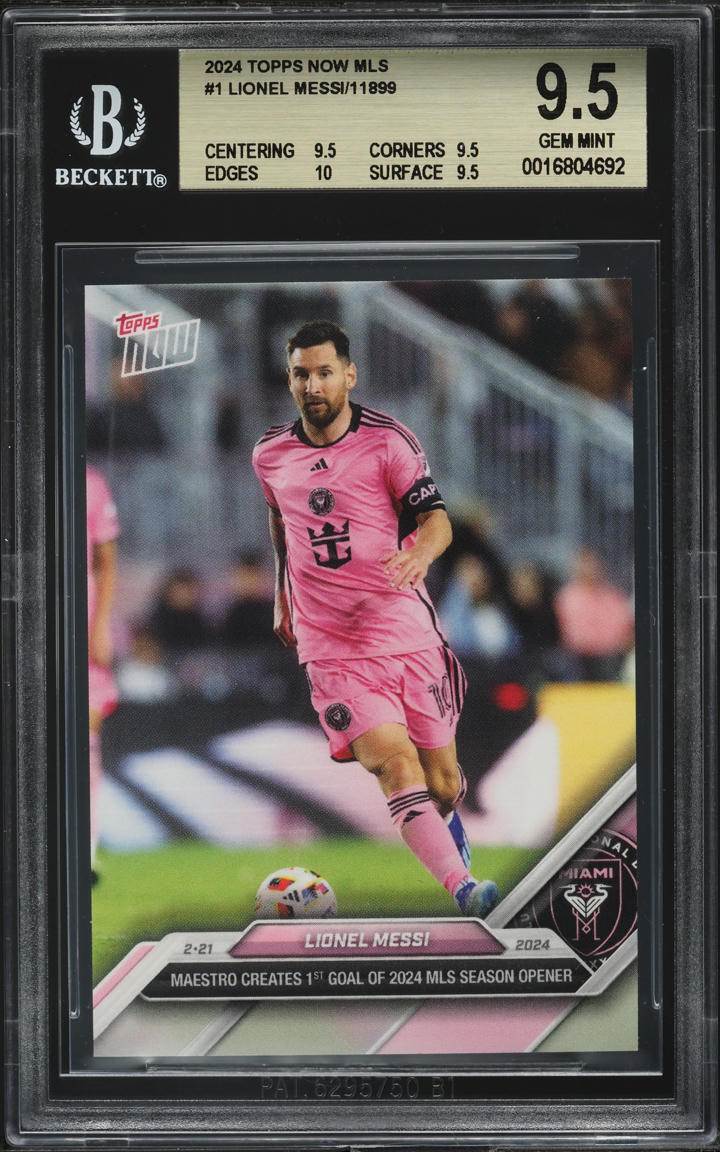2024 Topps Now MLS Lionel Messi #1 BGS 9.5 GEM MINT on Fanatics Collect