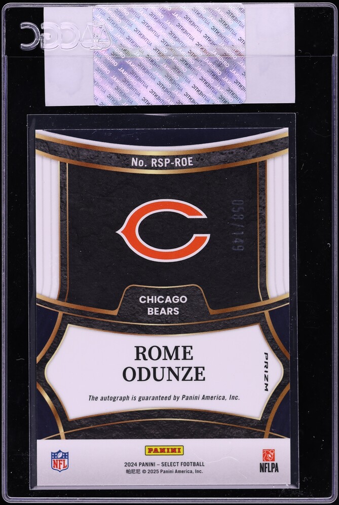 2024 Select Blue Prizm Rome Odunze ROOKIE AUTO /149 #RSP-ROE CGC AUTH ...