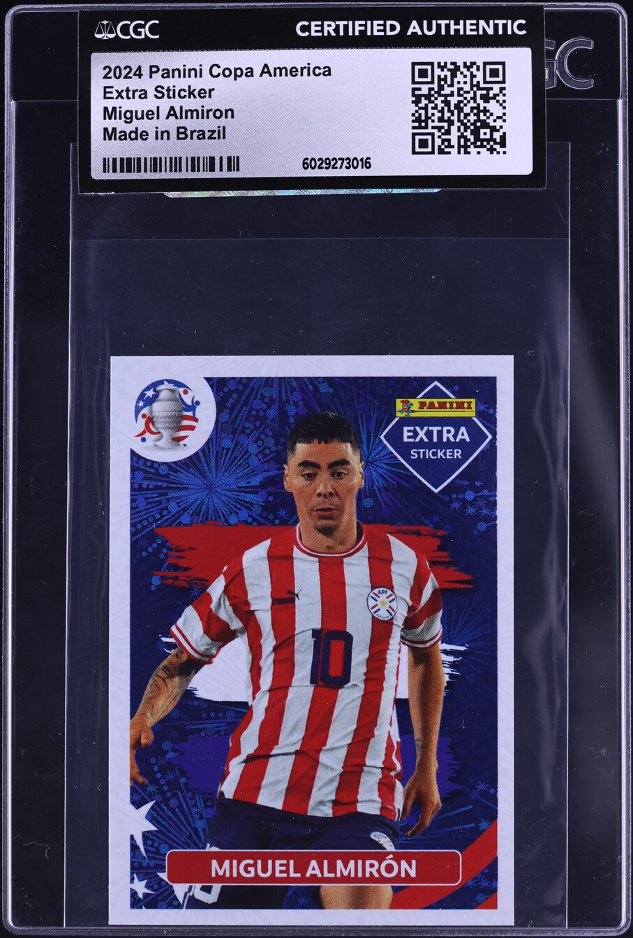 2024 Panini Copa America Extra Sticker Miguel Almiron CGC AUTH on ...