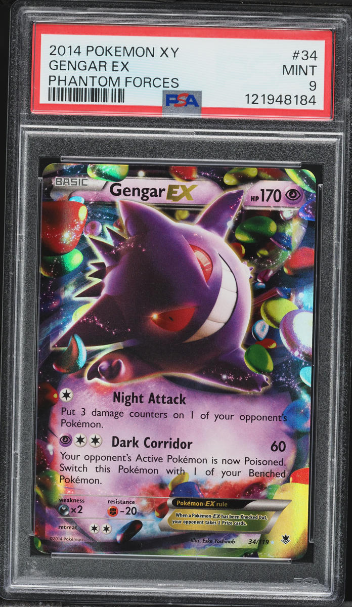 2014 Pokemon XY Phantom Forces Gengar EX #34 PSA 9 MINT on Fanatics Collect