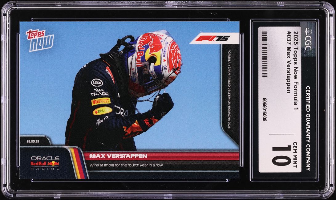 2025 Topps Now Formula 1 F1 Max Verstappen #37 CGC 10 GEM MINT on ...