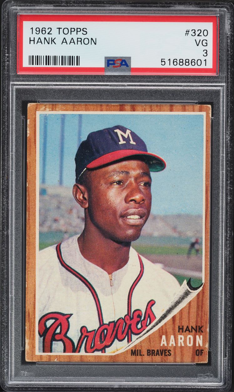 1962 Topps Hank Aaron #320 PSA 3 VG on Fanatics Collect