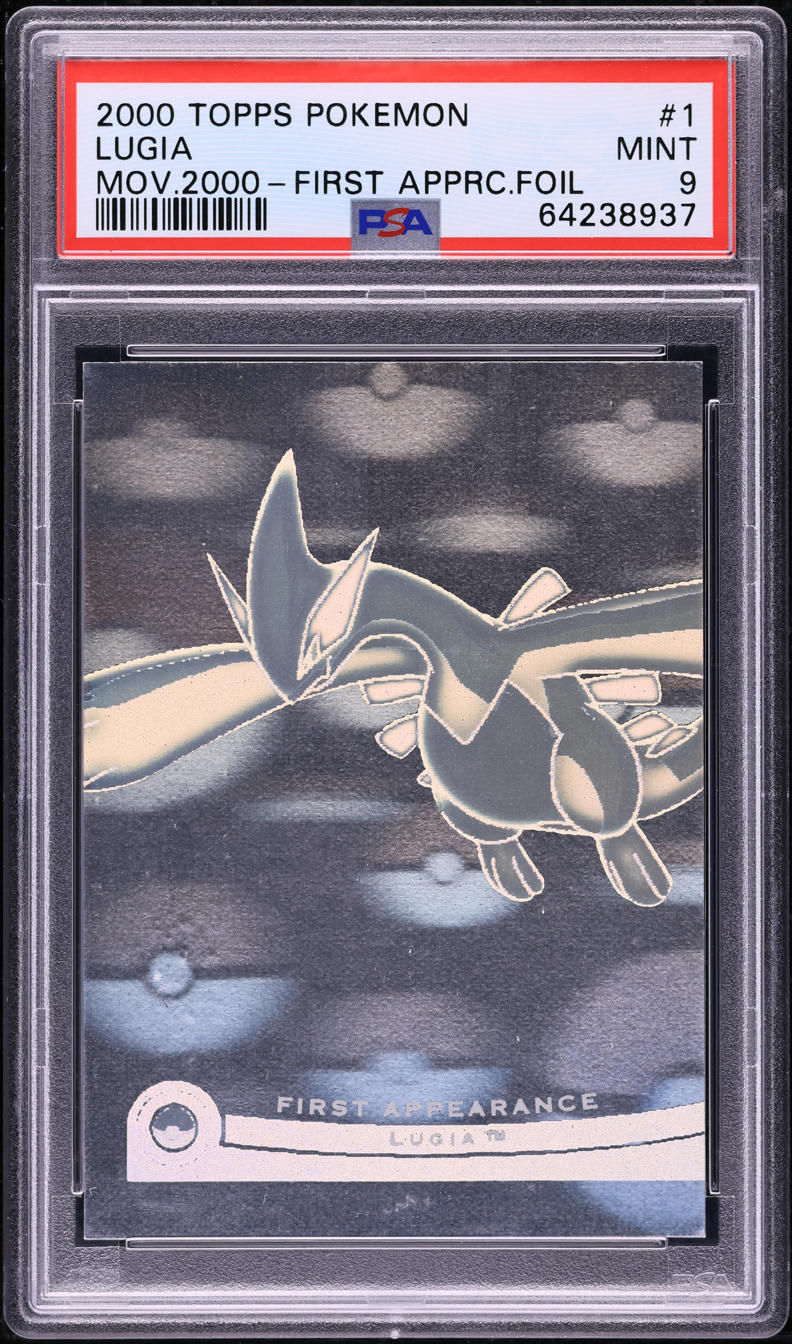2000 Topps Pokemon The Movie First Appearance Foil Lugia #1 PSA 9 MINT ...