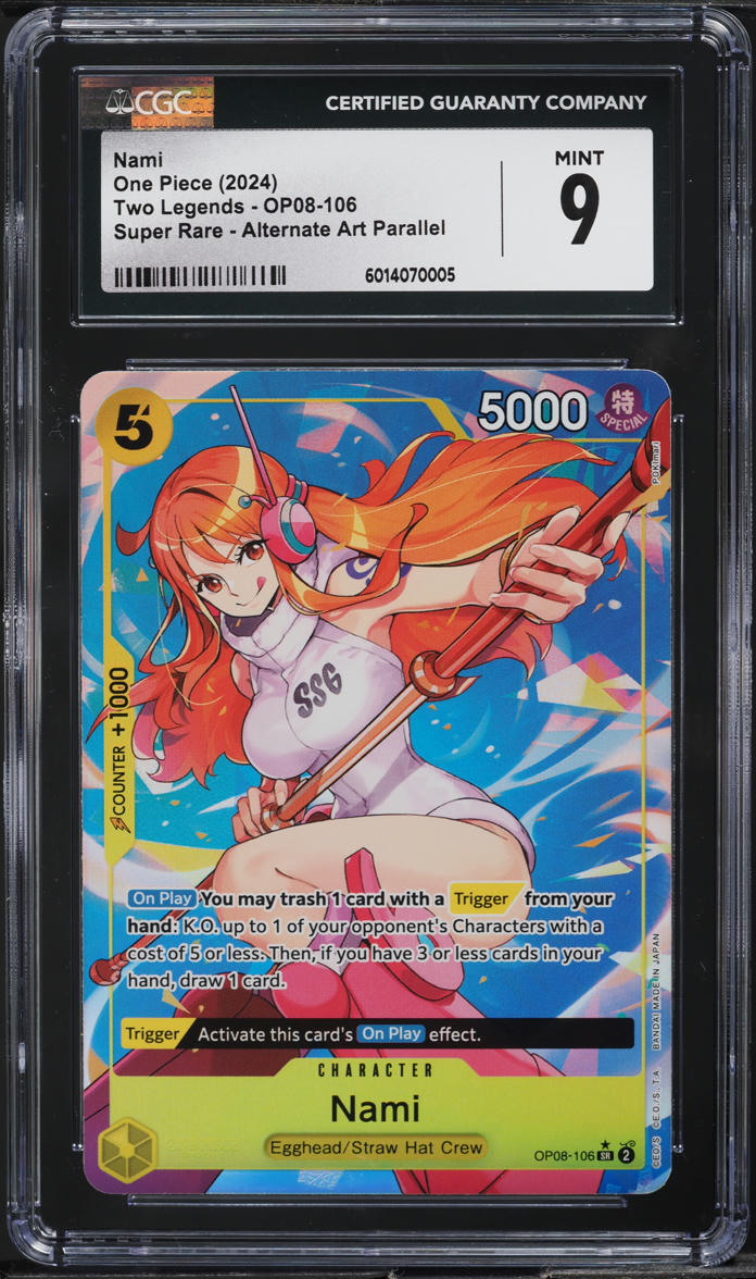 2024 One Piece Two Legends Alt Art Nami #OP08-106 CGC 9 MINT on Fanatics Collect
