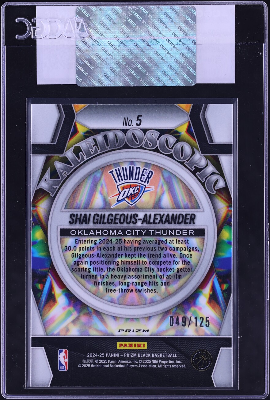 2024 Panini Prizm Black Kaleidoscopic Blue Ice Shai Gilgeous-Alexander ...
