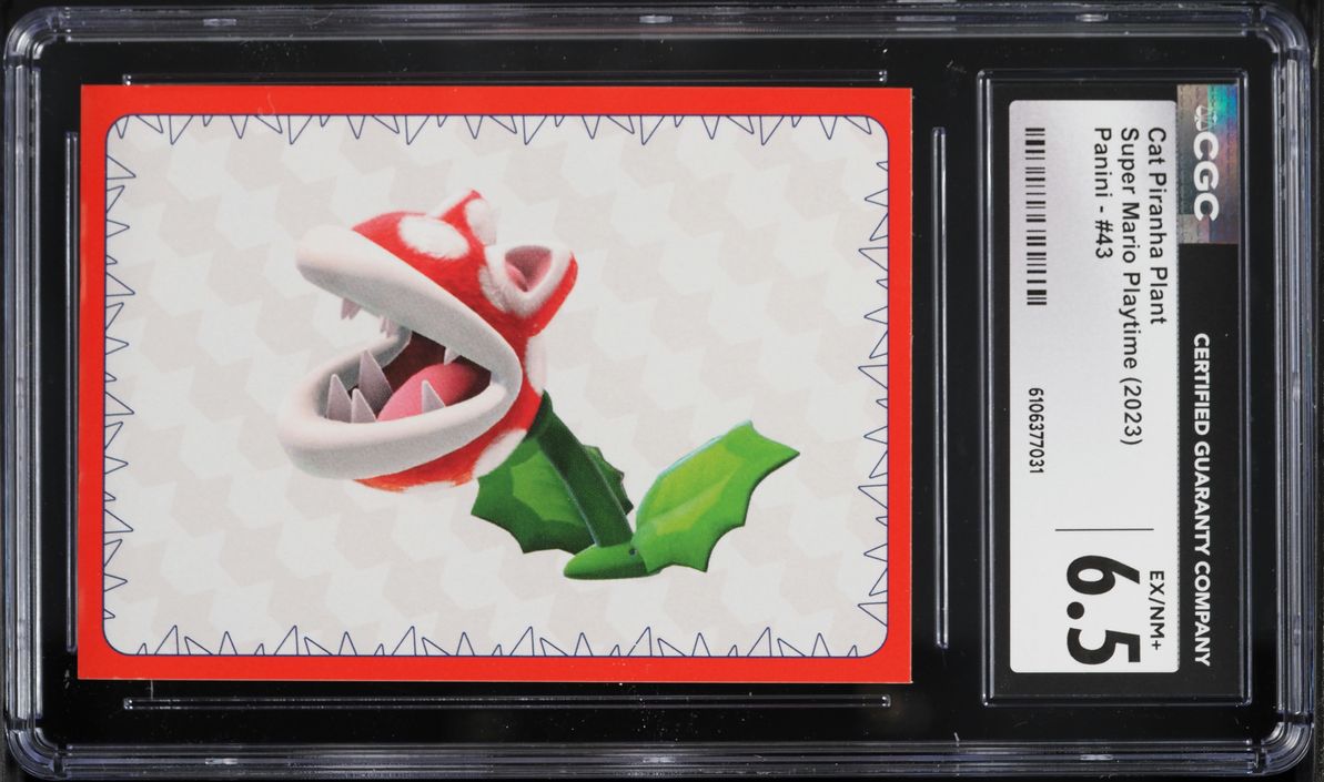 2023 Panini Super Mario Playtime Cat Piranha Plant #43 CGC 6.5 EXMT+ on ...