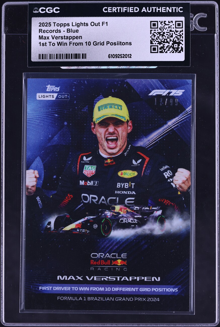 2025 Topps Lights Out F1 Records Blue 1st To Win From 10 Grid Max ...