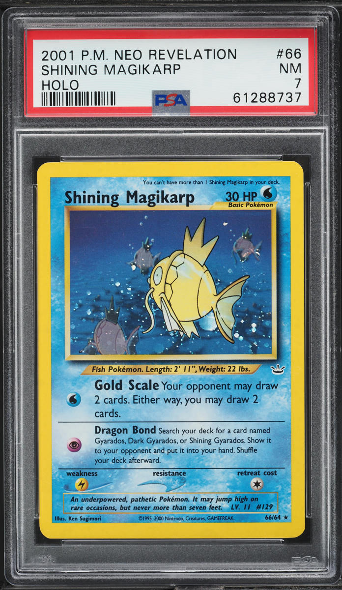 2001 Pokemon Neo Revelation Holo Shining Magikarp #66 PSA 7 NRMT on ...