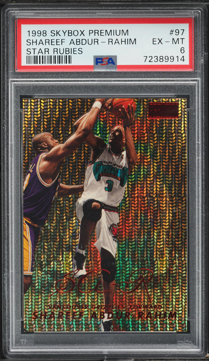 1998 Skybox Premium Star Rubies Shareef Abdur-Rahim /50 #97 PSA 6 EXMT on Fanatics Collect