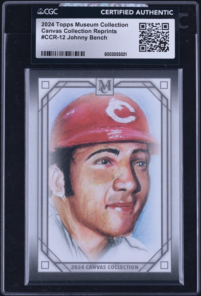 2024 Topps Museum Collection Canvas Reprints Johnny Bench #CCR-12 CGC ...