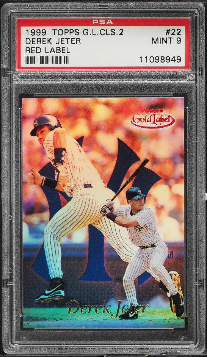 1999 Topps Gold Label Class 2 Red Derek Jeter /50 #22 PSA 9 MINT on ...