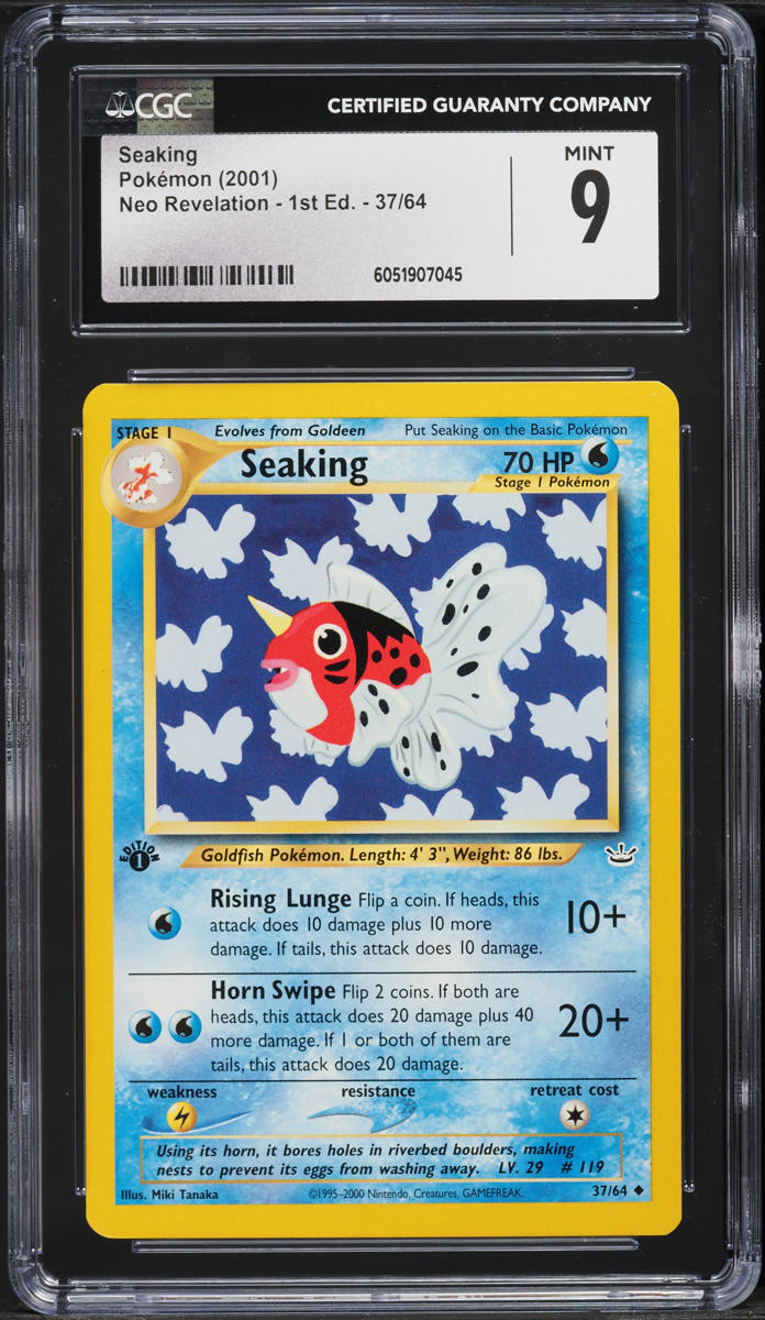 2001 Pokemon Neo Revelation 1st Edition Seaking #37 CGC 9 MINT on ...