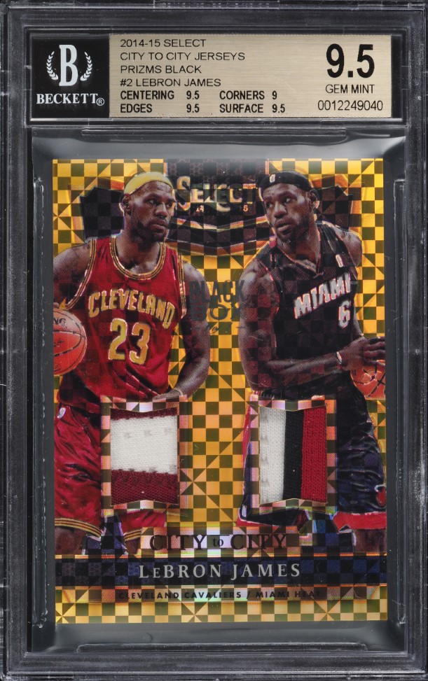 2014 Select City To City Black Box Gold Prizm LeBron James PATCH 1/1 ...