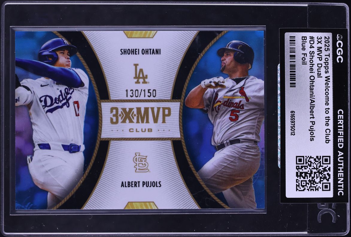 2025 Topps Welcome To The Club 3X MVP Dual Blue Foil Shohei Ohtani ...
