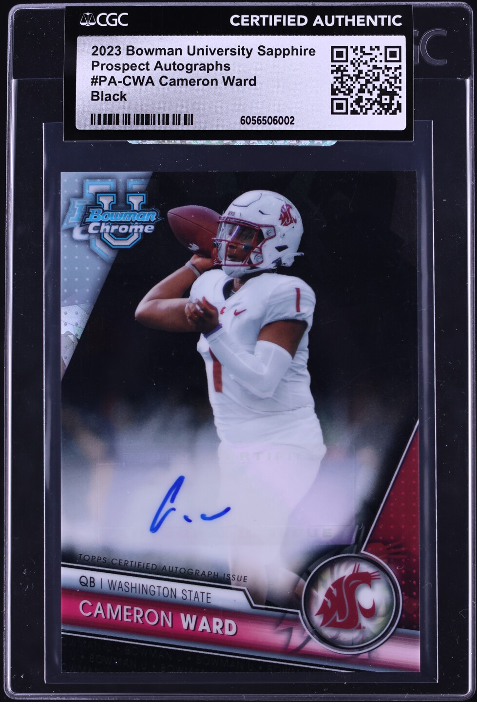 2023 Bowman Chrome U Sapphire Black Cameron Ward ROOKIE AUTO /10 #PACWA ...