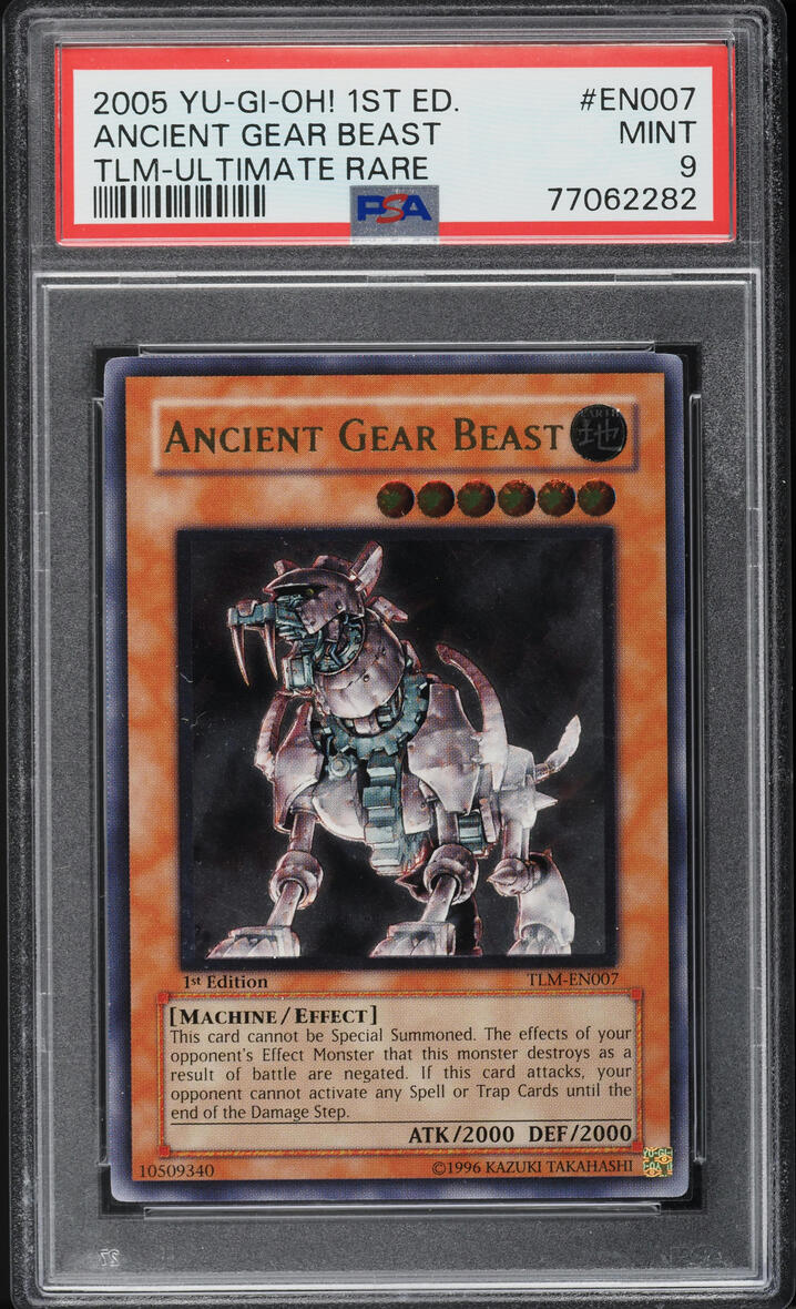 2005 Yu-Gi-Oh! The Lost Millennium 1st Ed Ancient Gear Beast #TLM-EN007 PSA 9 on Fanatics Collect