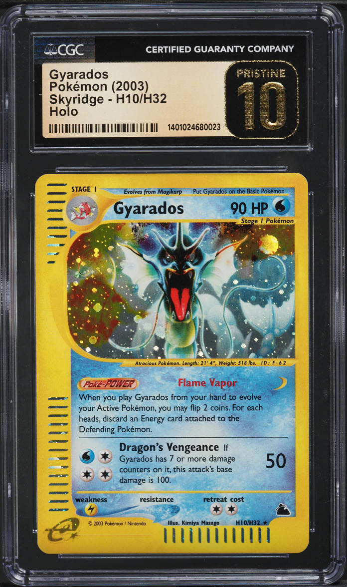 2003 Pokemon Skyridge Holo Gyarados #H10 CGC 10 PRISTINE on Fanatics Collect