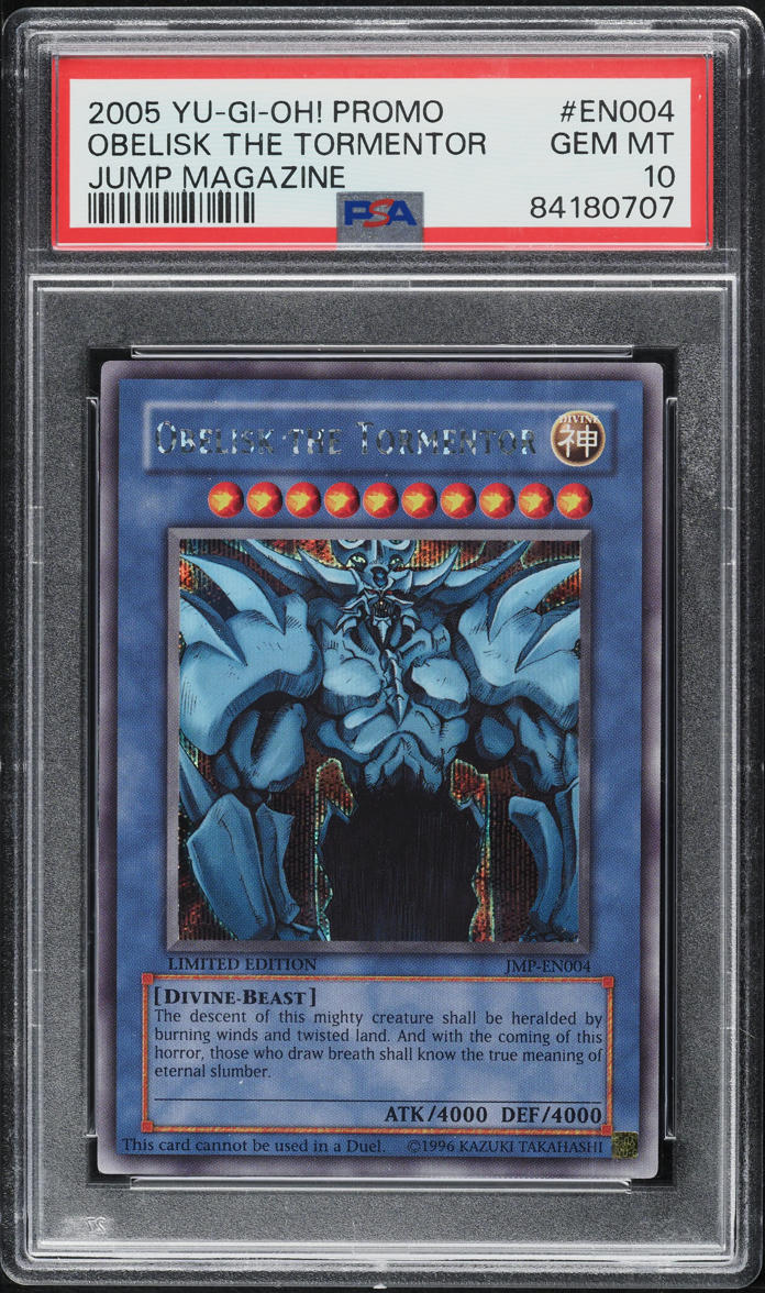 2005 Yu-Gi-Oh! Jump Magazine Obelisk The Tormentor #JMP-EN004 PSA 10 GEM MINT on Fanatics Collect