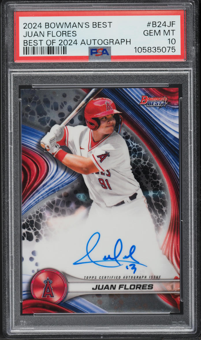 2024 Bowman's Best Of 2024 Juan Flores PROSPECT AUTO #B24JF PSA 10 GEM MINT on Fanatics Collect